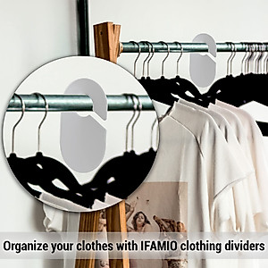 20 Pack Clothing Rack Size Dividers Blank Closet Separators for Clothes Baby Closet Size Divider Hooks Wardrobe Large Hangers Clothing Size Dividers for Racks Hanging Closet Organizer