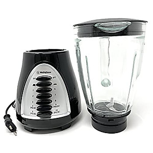 Westinghouse 220 Volts Blender WKBE1008BA -1.5L -10 Speed - Pulse Rotation - Stainless Steel Blade With Glass Jar 220-240 Volts (Not For USE IN USA)