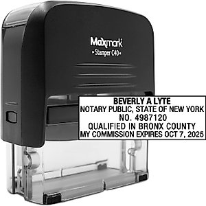 MaxMark Notary Stamp for State of New York- Self Inking Stamp