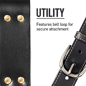 LEATHERMAN, Premium Leather Sheath for Multitools, Fits Skeletool, Crunch & Charge - Black