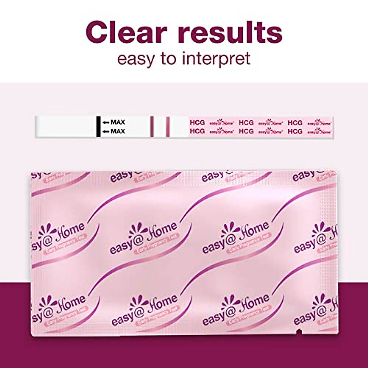Easy@Home Pregnancy Test Strips: Early Detection hCG Tests 25 Pack, EXP 11-30-2023 EZW1-S-25