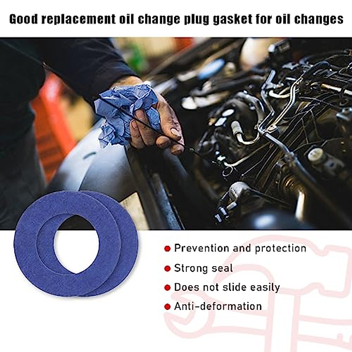 Ziciner 12 Pcs Oil Drain Plug Gaskets, Aluminum Engine Oil Drain Plug Washer Gaskets, Auto Oil Crush Washer Seals Replacement Accessories, Universal Fit for Most OEM 90430-12031 (Blue, 12 Pcs)