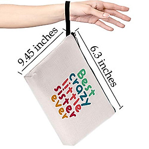 Hanamiya Na Gifts for Sister Birthday, Rakhi Gift for Sister, Sister Gifts from Sister Brother, Sister's Makeup Bag-Best Crazy Little Sister Ever-Funny Best Sister Gifts for Soul, Big, Little Sister