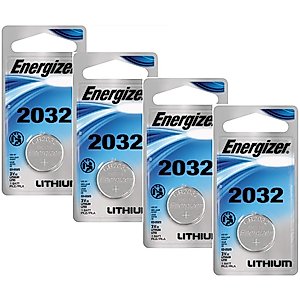 Energizer Watch/Electronic Batteries, 3 Volts, 2032, 4 Pack
