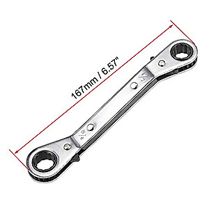 uxcell Reversible Ratcheting Wrench,1/2-inch x 9/16-inch Offset Double Box End, Cr-V