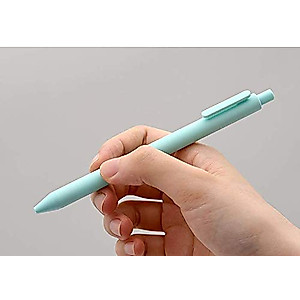 Lanxivi Kaco Pure Retractable Gel Ink Pens, Black Ink Refills 0.5mm Extra Fine Point 5-Pack, Macarons Color Barrel