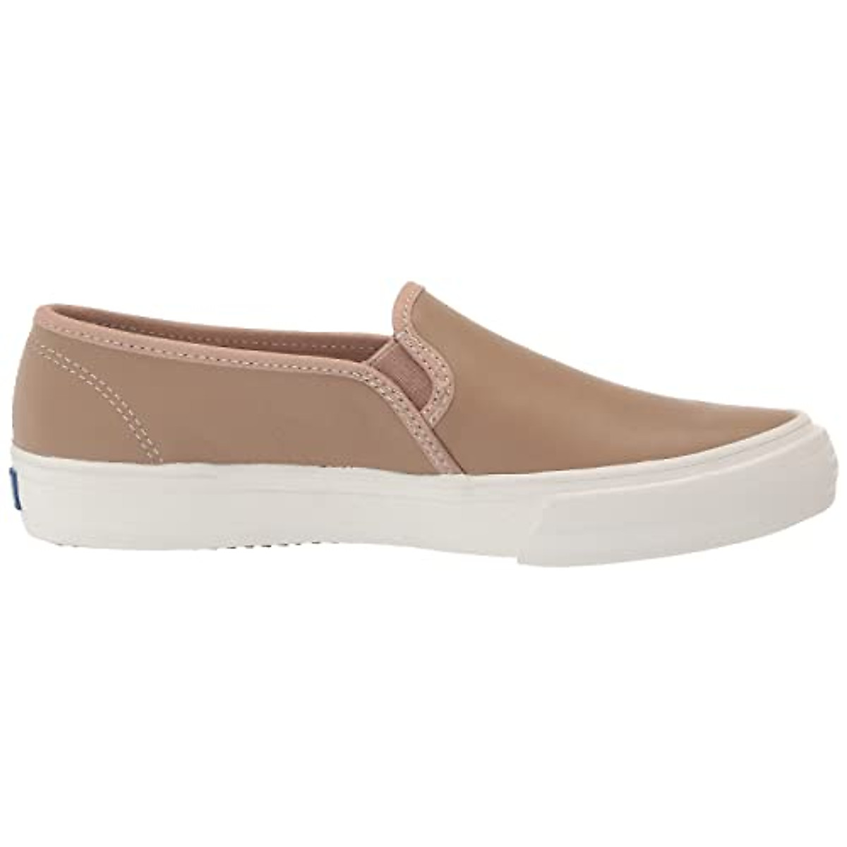 Keds Women's Double Decker Slip ON Sneaker, Tan Leather, 8.5