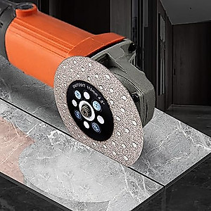 Diamond Tile Cutting Grinding Wheel, 4-1/2inch Disc Blade for Angle Grinder to Cut Grind Polish Porcelain Ceramic Marble Stone, with Dual Diamond Coverage and 5/8-11 Arbor Adaptor, Durable Efficient