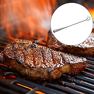 YARDWE Barbeque Grill Meat Hook Stainless Steel Double Hooks Roast Duck Hook Bacon Hams Meat Processing Butcher Hook Hanging Drying BBQ Grill Hanger Cooking Smoker Hook Tool Clothes Rack Heavy Duty