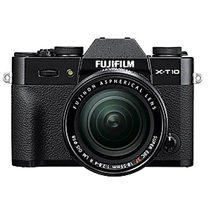 Fujifilm X-T10 Black Mirrorless Digital Camera Kit with XF 18-55mm F2.8-4.0 R LM OIS Lens - International Version