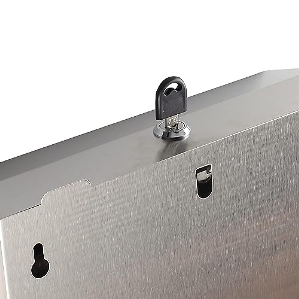 Stainless Steel Paper Towel Dispenser Wall Mount, TOBEFORT Comercial Hand Towel Dispenser with Lock, Trifold/C Fold Paper Towel Holder for Bathroom Kitchen Office, Large Capacity 300 Multi-Fold…