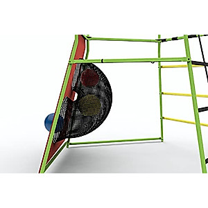 Fitness Reality Kids Explorer Adventure Climbing Fort with Platform, Playground Slide and Play Tent, Outdoor Jungle Gym for Backyard, Kids Ages 3-10 (8631)
