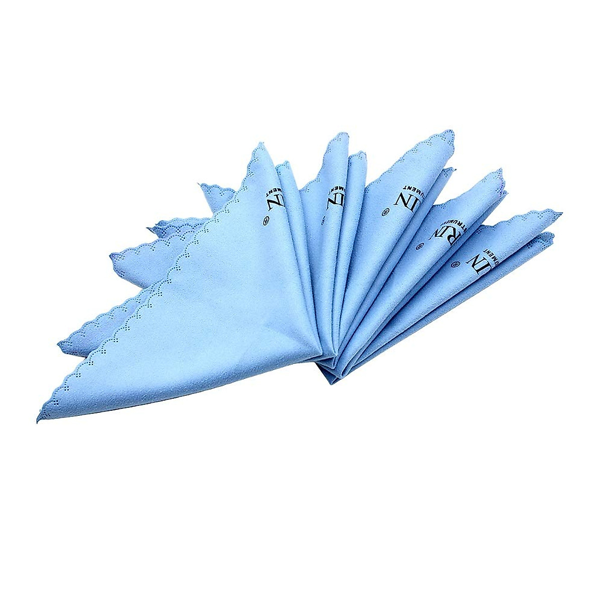 Mowind 5pcs Microfiber Polishing Cleaning Cloth for Musical Instrument Guitar Piano Violin Sax Clarinet Flute Universal