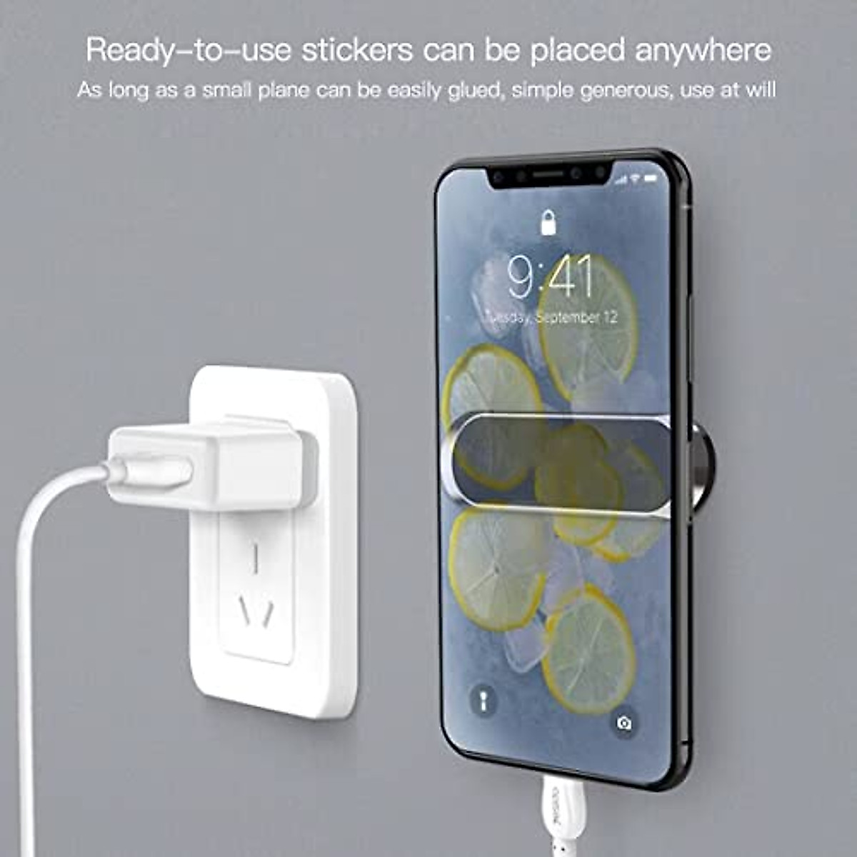 Xspeedonline 4Pcs Strip Shape Magnetic Car Phone Holder Stand for iPhone Magnet Mount Accessories Fit Most Cars - Black