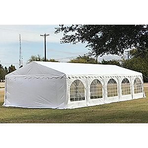 DELTA Canopies 32'x20' PVC Party Tent (FR) Wedding Canopy Shelter White - Fire Retardant