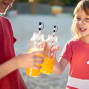 JpGdn 24pcs/pack 10mm Silicone Straw Tips Covers Cap Topper Black for 9-10mm Big large Wide Reusable or Stainless steel Straw or Stanley Cups Food Grade Dust-Proof Straw Plugs Home Kitchen Accessories