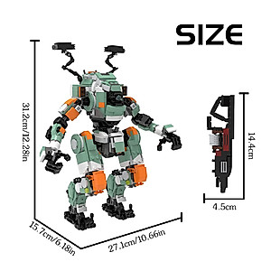 7274 Vanguard Class Mecha Building Model Kit,Titan Game Mecha Robot Action Figures Building Block Toy, an Striking Collectible Toy That Makes a Great Christmas Birthday Present (1057 Pcs)