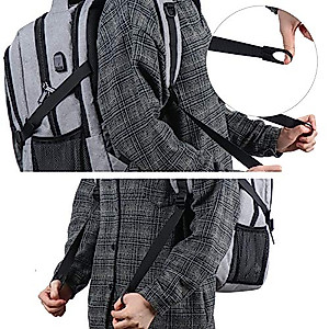 ANKUER Backpacks for Men Women, Backpack Fits Up 15.6 in Laptop Backpack for Travel, Backpacks with USB Charging Port, Work Business Backpack for Women (Grey)