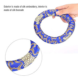 Singing Bowl Cushion, Singing Bowl Pillow Singing Bowl Ring Pillow Silk Singing Bowl Cushion Round Meditation Cushion Singing Bowl Parts (Blue) Singing Bowl Cushion Pillow Only Singing Bowl Pillow