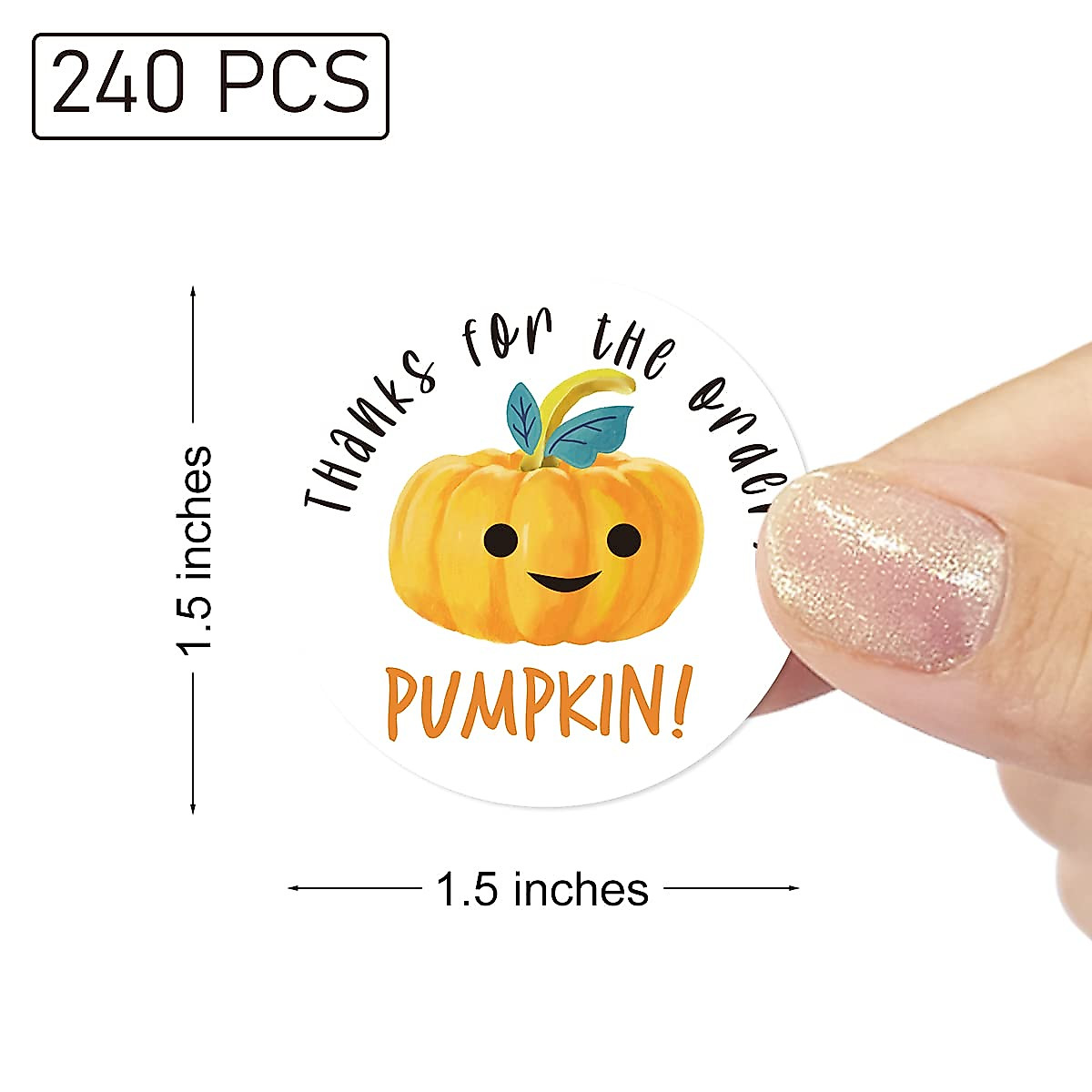 Wailozco 240 PCS Halloween Thanks Order Stickers,Funny Small Business Envelopes Stickers for Business Packages/Handmade Goods/Bags,Halloween Theme Small Shop Business Stickers for Envelopes Seals