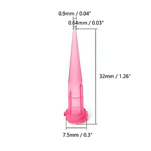Auniwaig 100PCS Plastic Tapered Pinhead 20 Gauge TT Adhesive Dispensing Tip 0.64mm Tip ID Smoothflow Tapered Tips Dispensing Needle Tips Accessory Parts for Glue Epoxy Dispensing