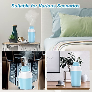 Portable Mini Humidifier USB Cool Mist Ultrasonic Humidifier with Water Bottle Premium Humidifying Unit with Whisper-Quiet Operation Automatic Shut-Off Multi Use for Travel Home Office Bedroom