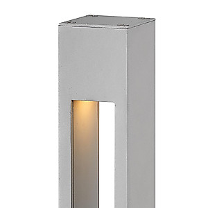 Hinkley Landscape Lighting Atlantis Bollard Landscape Path Light – Contemporary Landscape Lighting Illuminates Walkways for Increased Safety and Security, Square Mini, Titanium Finish