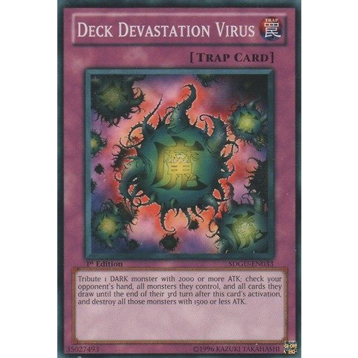 Yu-Gi-Oh! - Deck Devastation Virus (SDGU-EN033) - Structure Deck 21: Gates of The Underworld - 1st Edition - Common