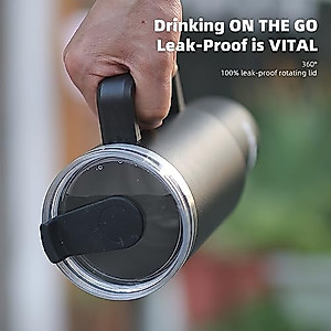 Boraijoe 40 oz Tumbler with Handle and Straw,Reusable Stainless Steel Water Bottle Travel Mug Insulated Cup,Double Wall Vacuum 100% Leak-proof Travel Coffee Mug(Jade Green)