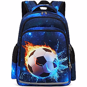 CAMTOP Soccer Backpack for School Kids Boys Backpacks Preschool Kindergarten Elementary Football Bookbag(Age 3-8 Years)
