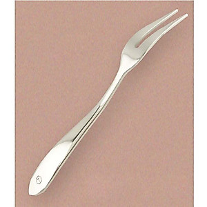 3pcs Stainless Steel Fruit Forks Metal Dinner Forks Satin Forks Two Prong Dinner Fork for Home Restaurant Hotel (Silver)