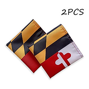 TSMD Maryland State Garden Flag Double Sided Outdoor Yard Decorative,12"x 18",2 Pack