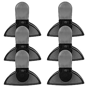 COOK WITH COLOR 6 Pc Chip Bag Clips with Magnet, Food Clips, Chip Clips, Small Bag Clips for Food Storage with Air Tight Seal Grip for Bread Bags, Snack Bags and Food Bags - (Gray)