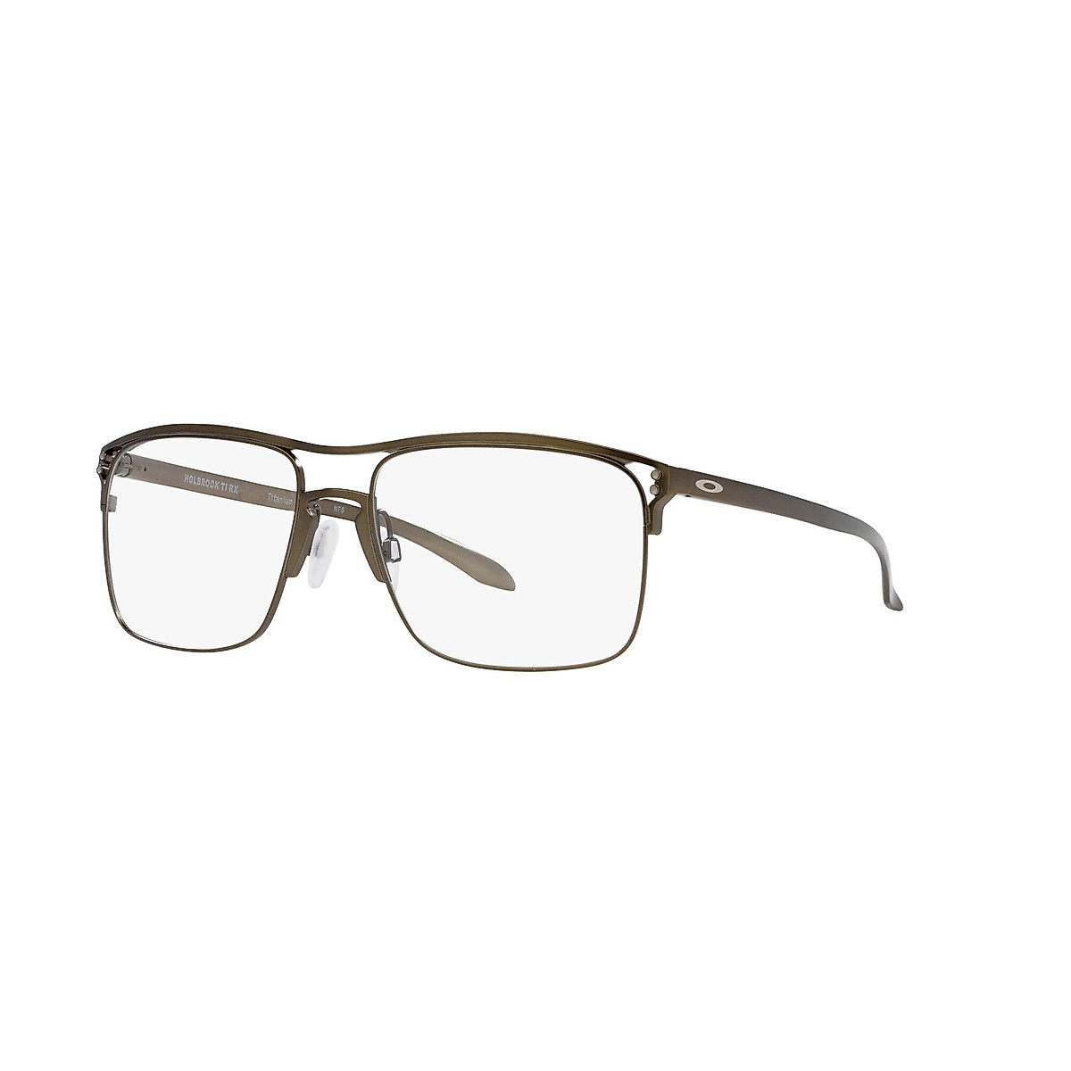 Oakley Men's Ox5068 Holbrook Ti Rx Rectangular Prescription Eyewear Frames, Pewter/Demo Lens, 55 mm
