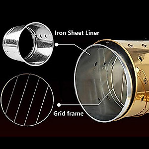 QILIN Stainless Steel Burn Barrel, Garden Incinerator, Steel Fire Cage, with Liner, can Burn Garbage, Paper, Leaves, Five Sizes, Red/Gold/Silver