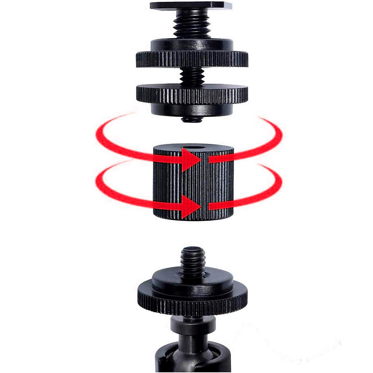 WANBY 11 Inch Articulating Friction Magic Arm Adjustable w/Hot Shoe Mount 1/4'' Tripod Screw for Camera Rig, LCD Monitor, LED Flash Lights (11'Arm)