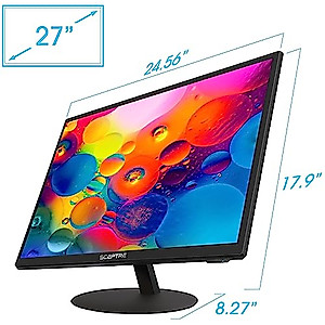 Sceptre E275W-19203R 27 inch1080P LED Monitor 99% sRGB 2X HDMI VGA Build-In Speakers, Machine Black (E275W-19203R series)
