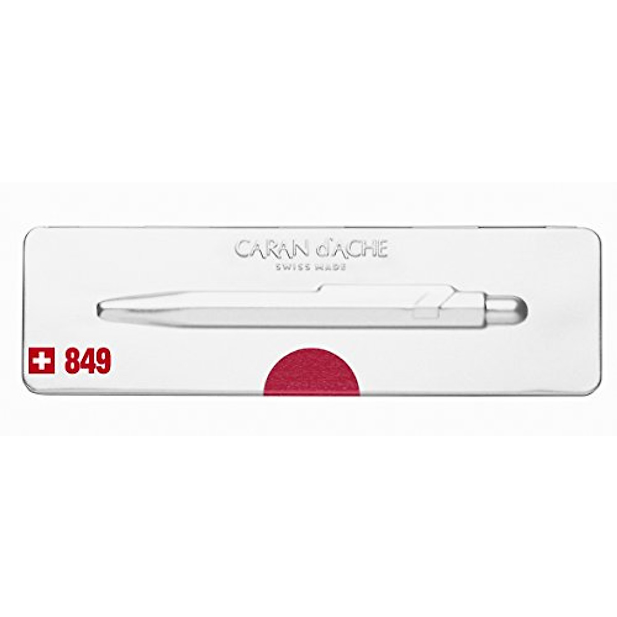 Caran d'Ache 849 Popline Metal x Red Ballpoint Pen with Metal Case (849.780)
