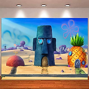 7x5ft Cartoon Animation Underwater Pineapple House Photography Backdrops Kids Children Birthday Party Decor Photo Background Studio Props