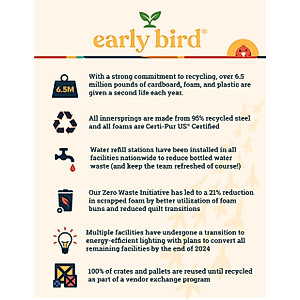 Early Bird Dual Cool 10" Medium Hybrid Mattress