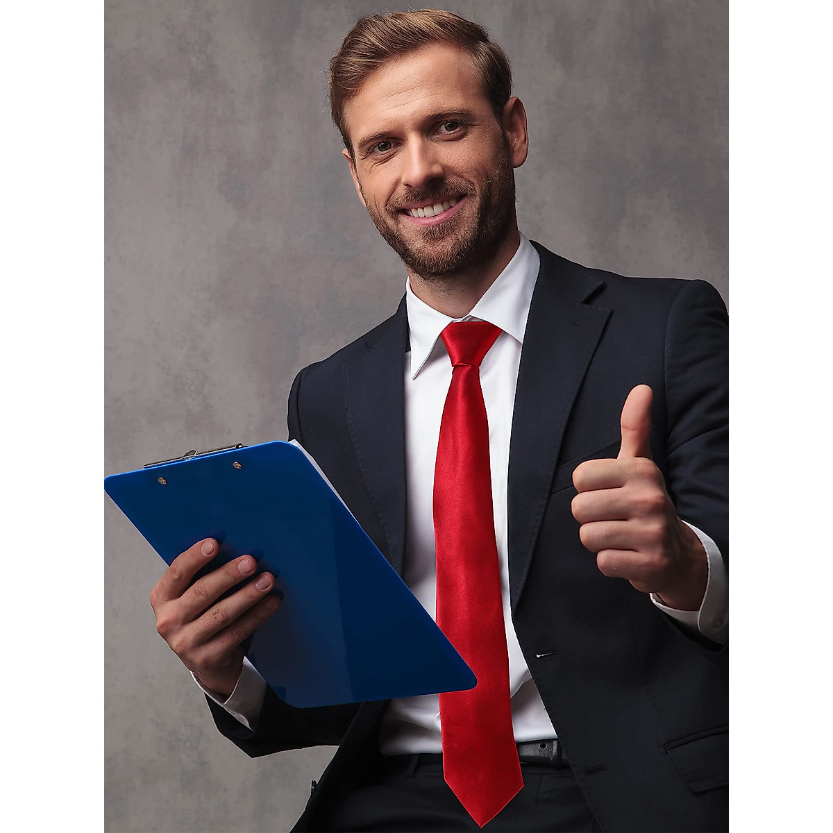 SATINIOR 9 Pieces Men's Slim Tie Skinny Necktie Solid Color Tie Retro Classic 3 Inches Skinny Ties, Multicoloured, One Size