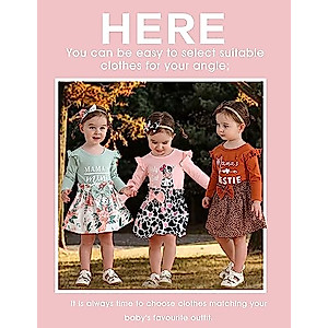 SUNNY PIGGY Newborn Baby Girl Clothes Toddler Long Sleeve Ruffle Romper Top Infant Skirt Set Little Girl Dress 0-3 Months Pink