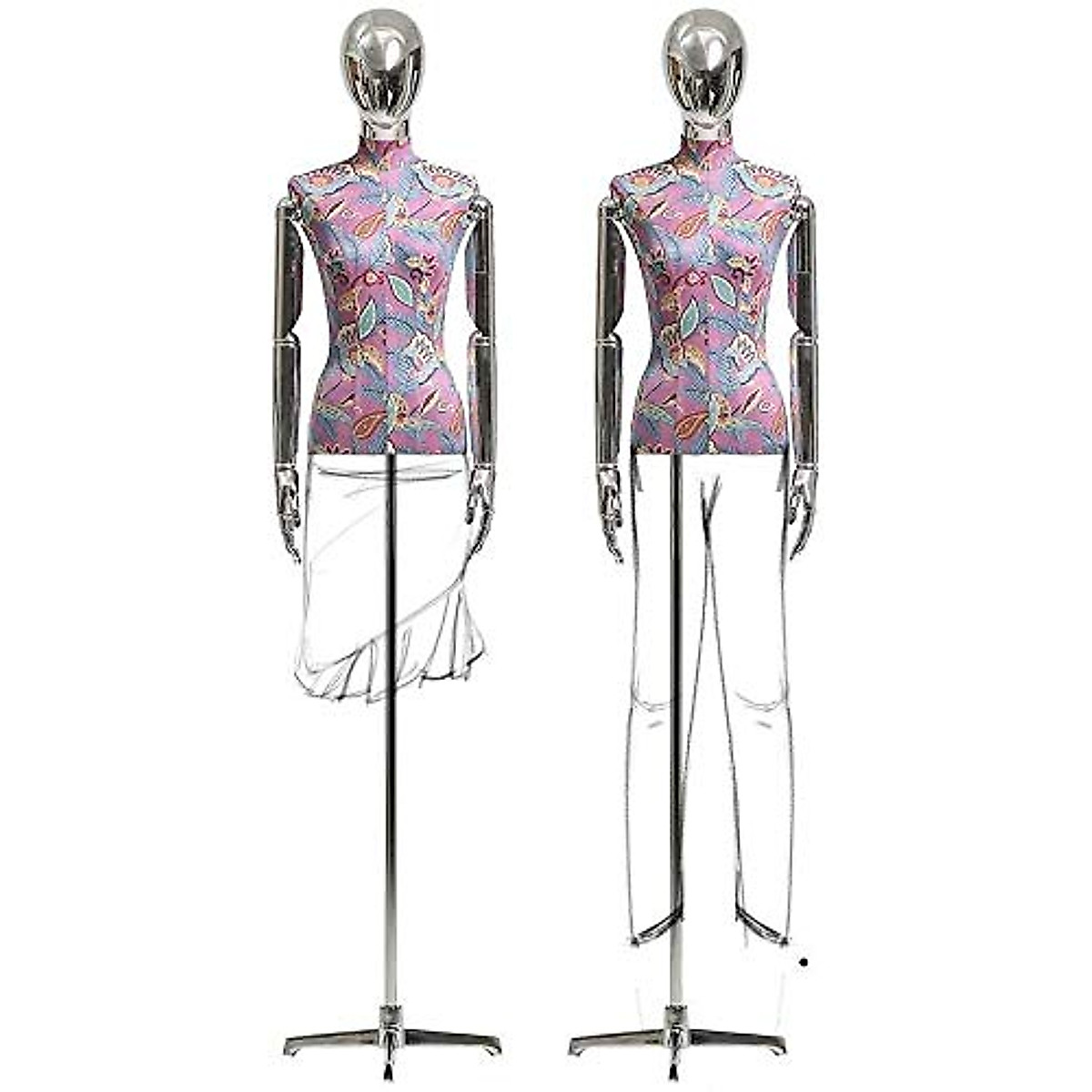 Mannequin Dress Form Torso Mannequin Torso Female Tailors Dummy Mannequin Dressmakers Dummies Fashion Students Display Bust Adjustable for Apparel Jewelry Display Stand (