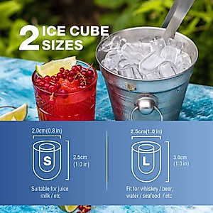Ice Makers Countertop, Portable Ice Maker Machine with Self-Cleaning, 9 Bullet Ice Ready in 6 Mins, Handheld Ice Maker 26.5lbs 24Hrs with Ice Bags and Scoop Basket for Home Bar Camping RV(Black)
