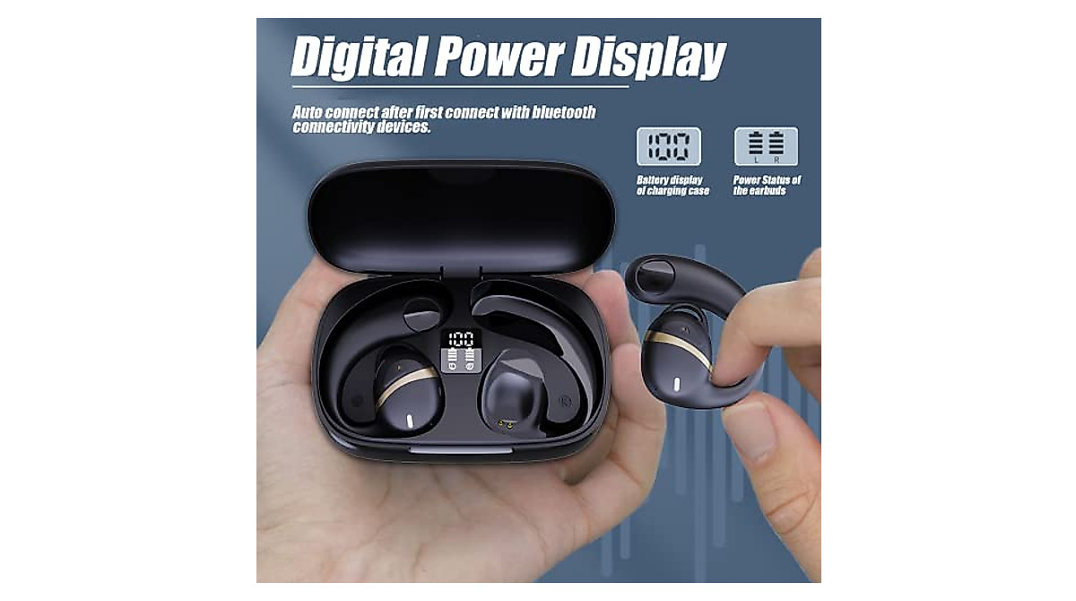 Loluka Open Ear Wireless Headphones - 10H Playtime