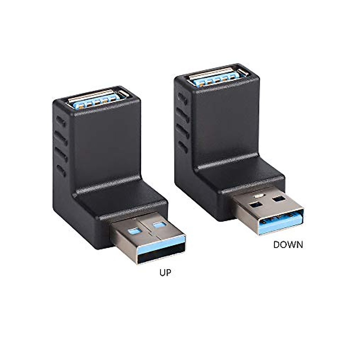 YuCool USB 3.0 Adapter and USB 3.0 Extension Cable, Left and Right Angle Extension Data Cable and Vertical Up and Down Angle Coupler Connector