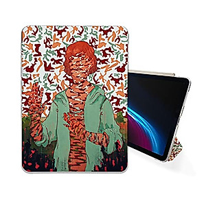Cute Abstract Painted Girl case Compatible with iPad Mini Air Pro 7.9 8.3 9.7 10.2 10.9 11 12.9 inch Pattern Cover New 2022 2021 Trifold Stand 3 4 5 6 7 8 9 Generation 571 (10.9" Air 4)