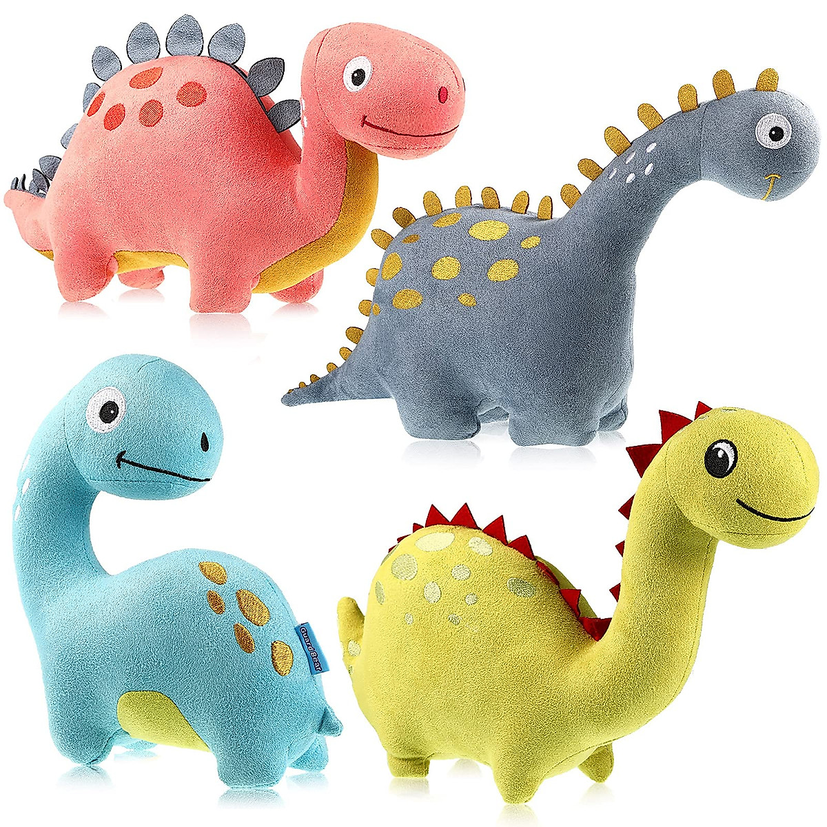 4 Packs Dinosaur Stuffed Animal Cute Dinosaur 9 Inch Dinosaur Plush Toys Adorable Soft Dinosaur Toy for Kids Baby Birthday Party Favors