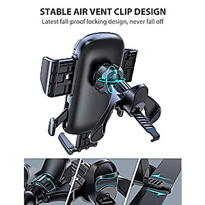 2022 Upgraded Auto Clamp Cell Phone Holder for Car, VICSEED Car Phone Holder Mount Ultra Stable Car Phone Mount Strong Grip Air Vent Phone Car Holder Case Friendly Fit for iPhone 12 and All Smartphone