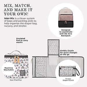 Petunia Pickle Bottom Deluxe Kit, 3-in-1 Grid Caddy Organizer, Lightweight Packing Cubes, Organize Diaper Bag, Stroller, Nursery, Unity